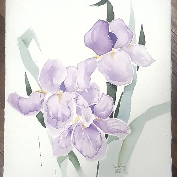 Accents | Isis Purple Watercolor Original | Poshmark